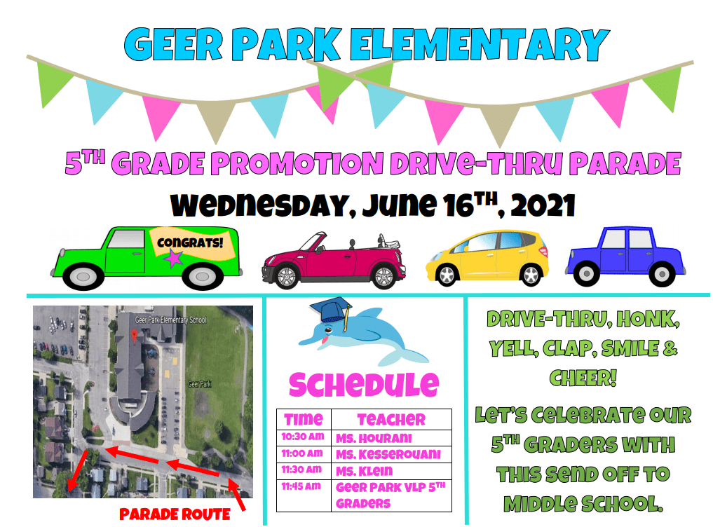 5th Grade Promotion CORRECT FLYER – Geer Park Elementary School